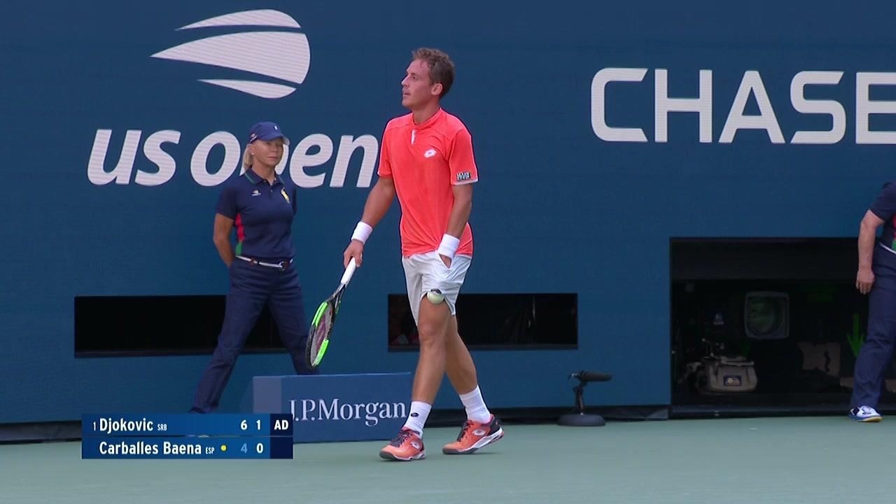 SlamTracker: Break Point; Carballes Baena loses the point with a ...