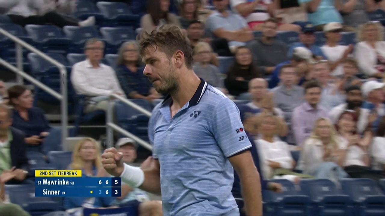 SlamTracker: Wawrinka wins the point with a forehand winner. - US Open ...