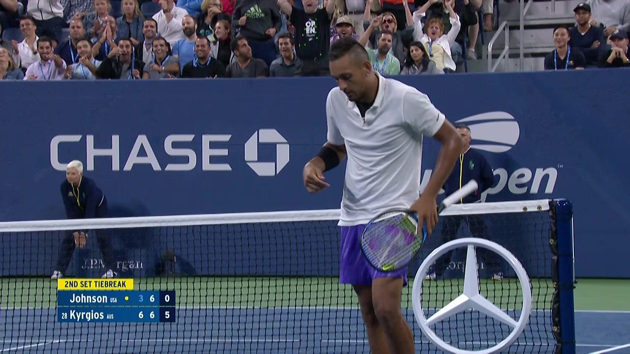 SlamTracker: Kyrgios wins the point with a forehand winner. - US Open ...