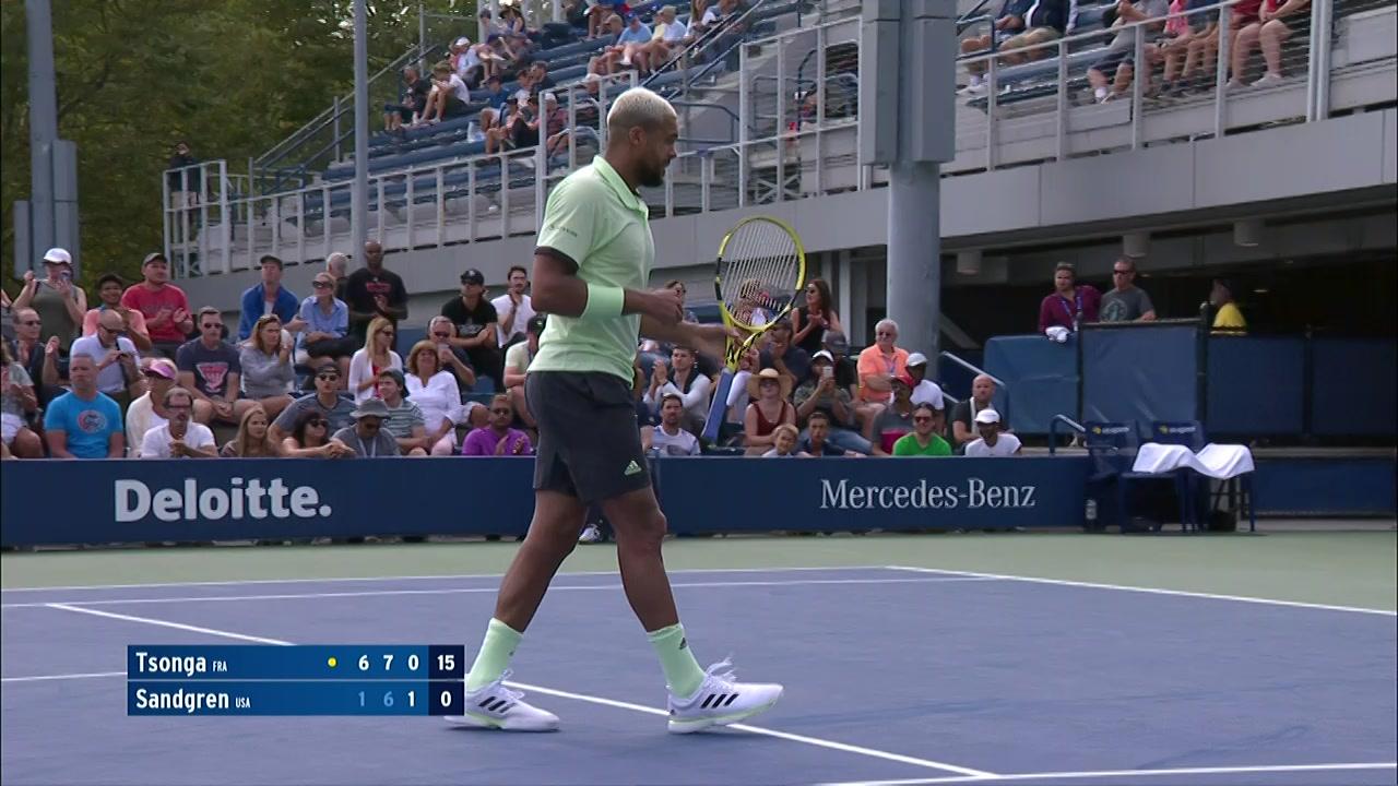 SlamTracker: Tsonga wins the point with a forehand winner. - US Open ...