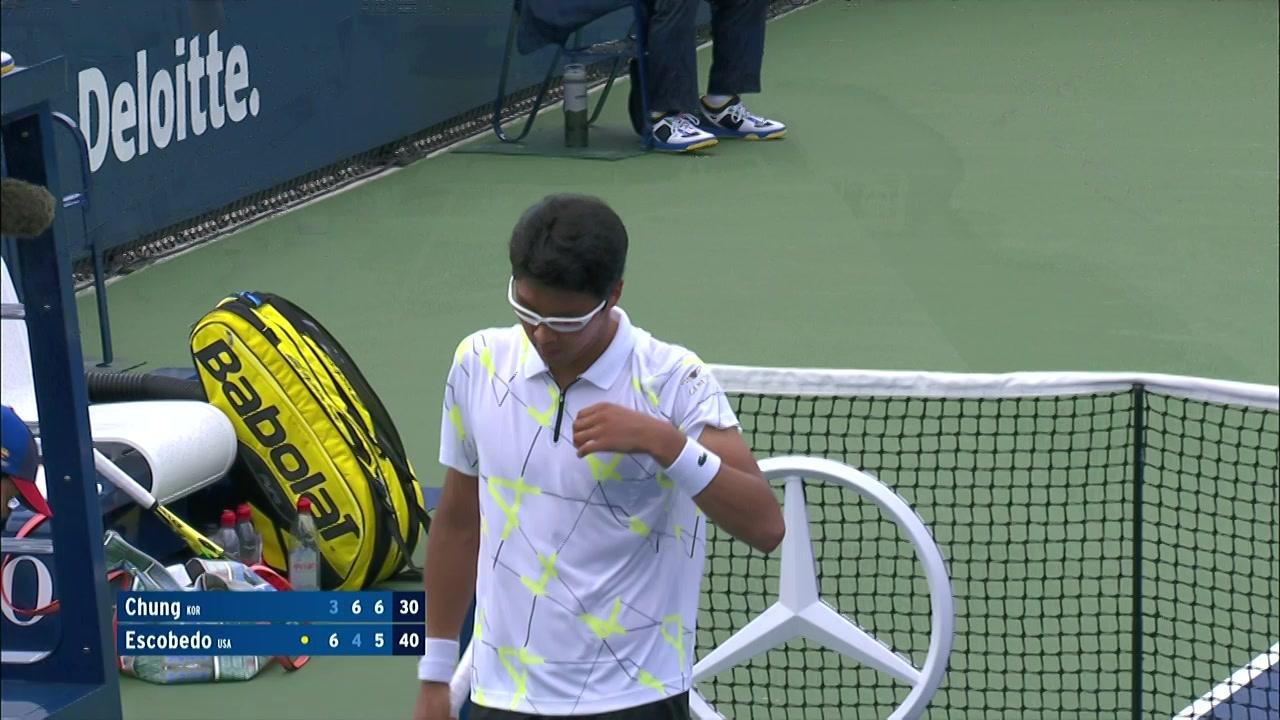 SlamTracker: Escobedo wins the point with a forehand winner. - US Open ...