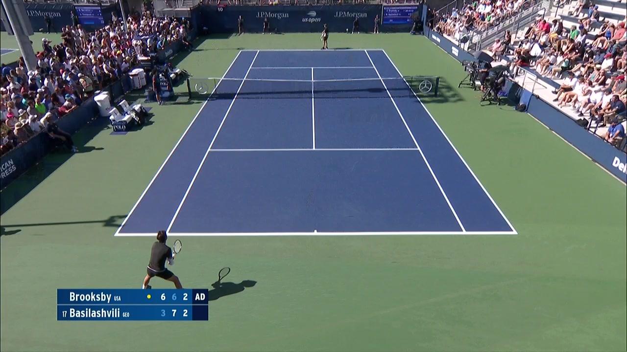 SlamTracker: Brooksby wins the point with a forehand winner. - US Open ...