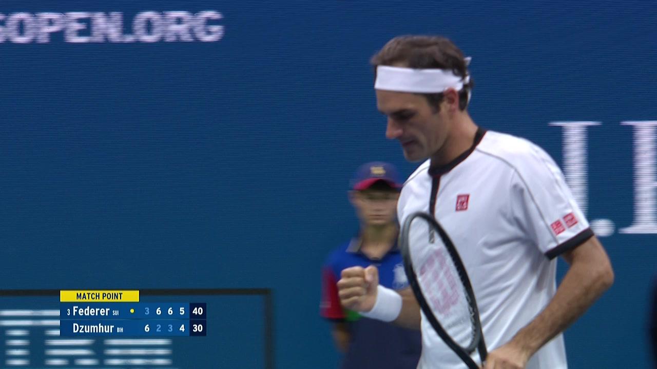 SlamTracker: Match Point; Dzumhur loses the point with a backhand ...