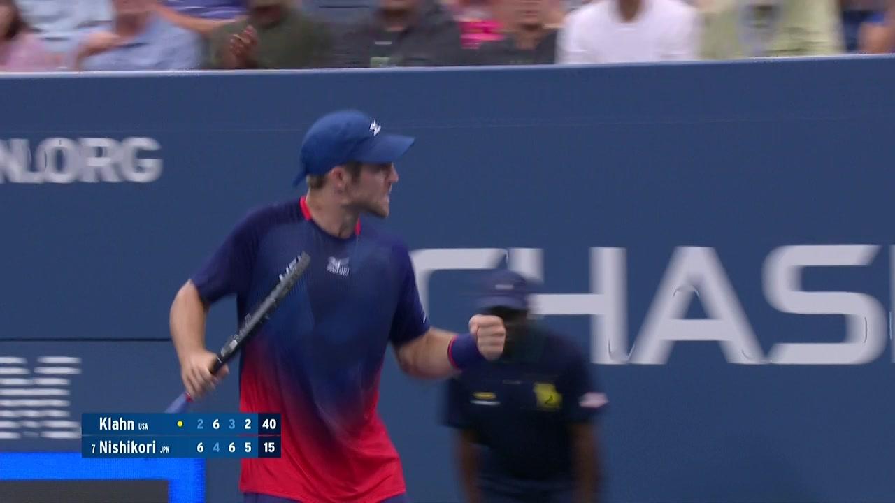 SlamTracker: Klahn wins the point with a forehand winner. - US Open ...