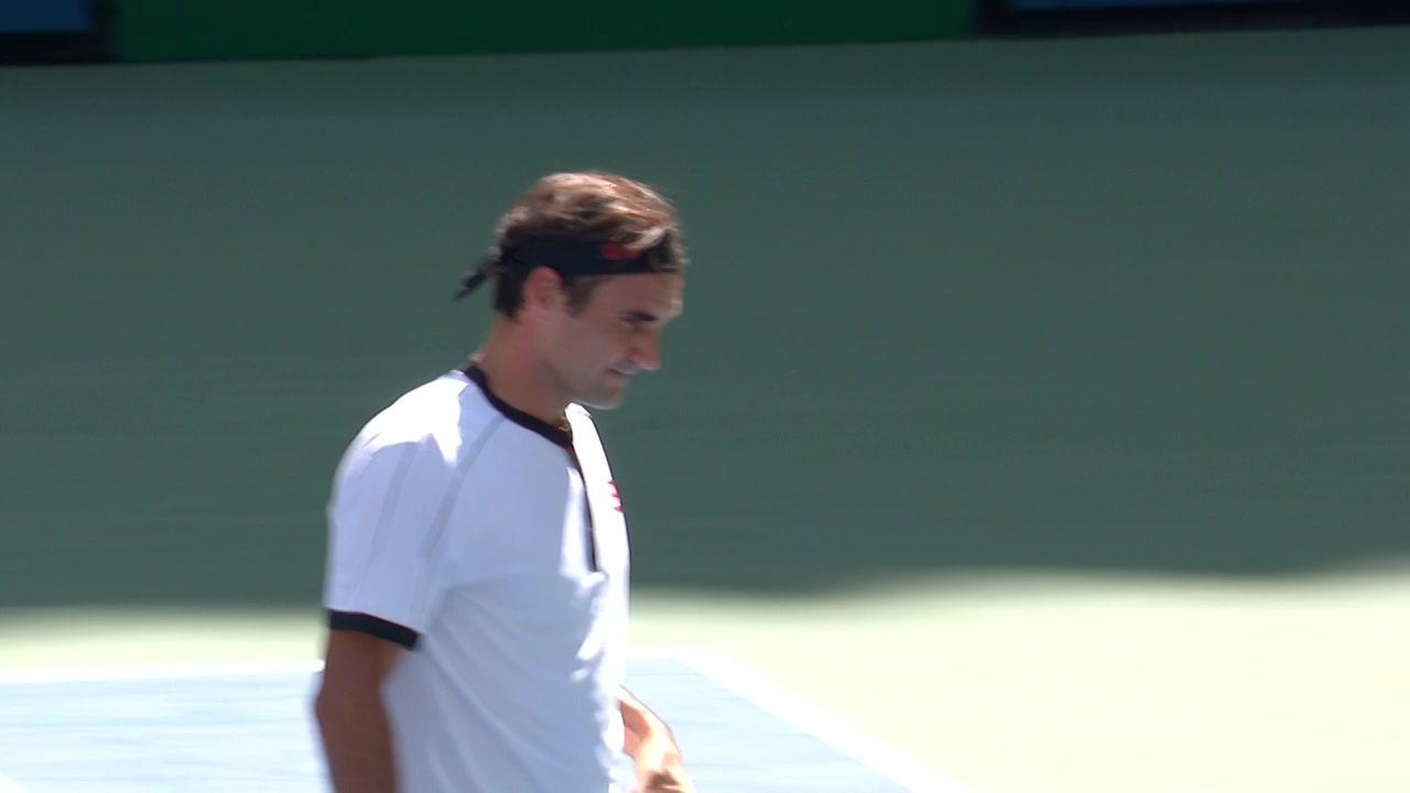 SlamTracker: Federer wins the point with a forehand volley winner. - US ...