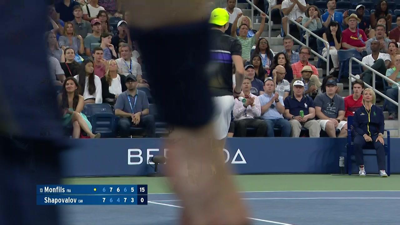 SlamTracker: Shapovalov wins the point with a forehand winner. - US ...