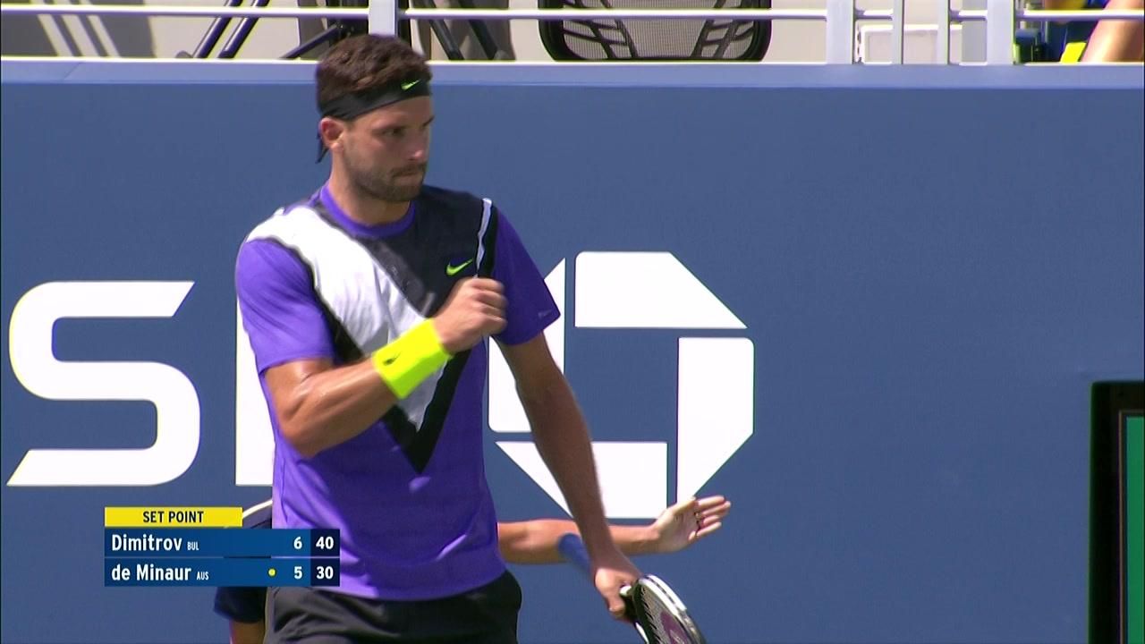 SlamTracker: Set Point; de Minaur loses the point with a forehand ...