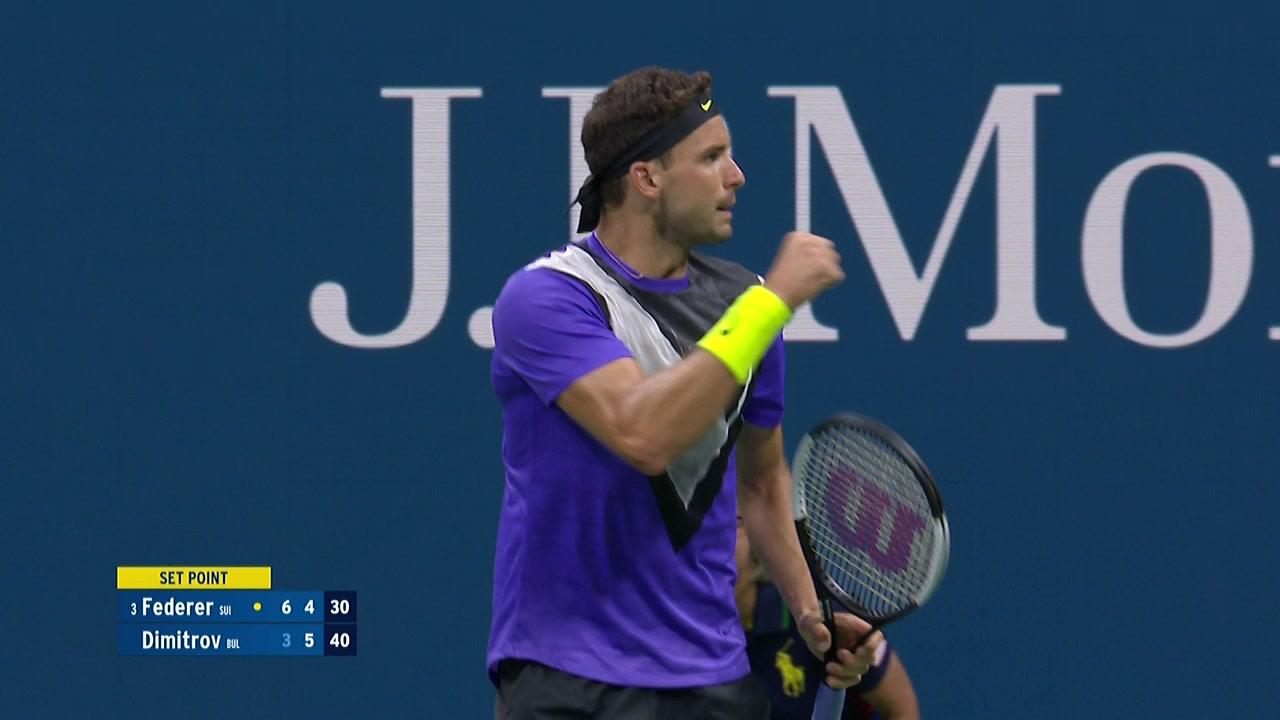 SlamTracker: Set Point; Federer loses the point with a forehand ...