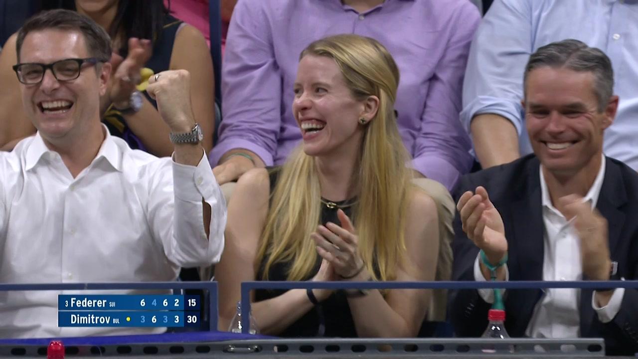 SlamTracker: Federer wins the point with a forehand smash winner. - US ...