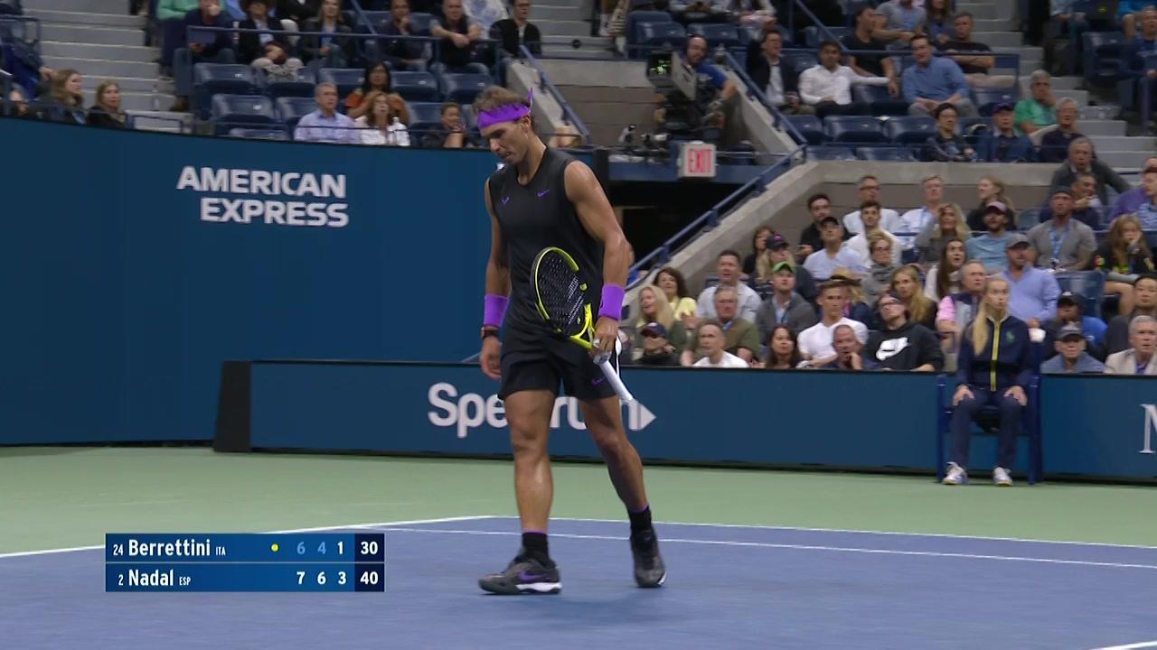 SlamTracker: Berrettini wins the point with a forehand winner. - US ...