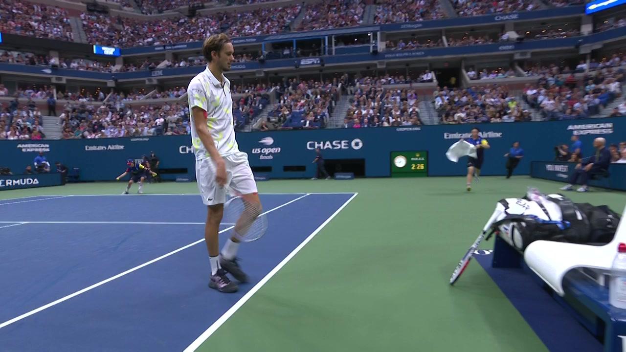 SlamTracker: Medvedev wins the point with a backhand volley winner ...