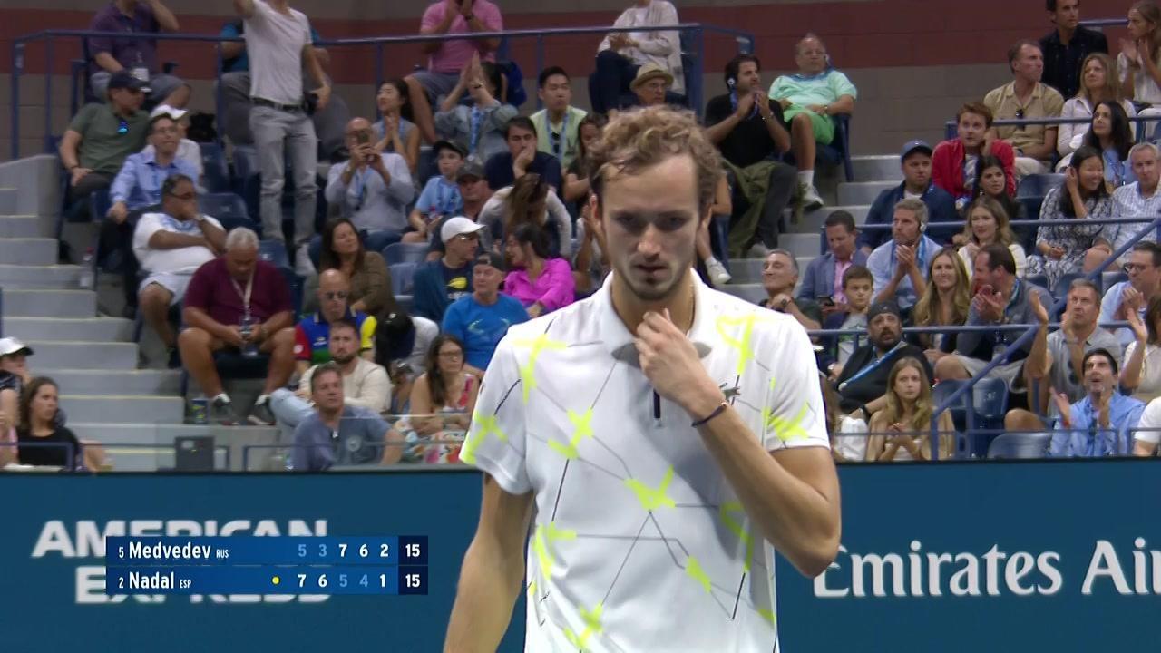 SlamTracker: Nadal loses the point with a forehand forced error. - US ...