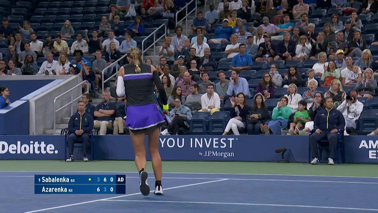 SlamTracker: Azarenka wins the point with a forehand winner. - US Open ...