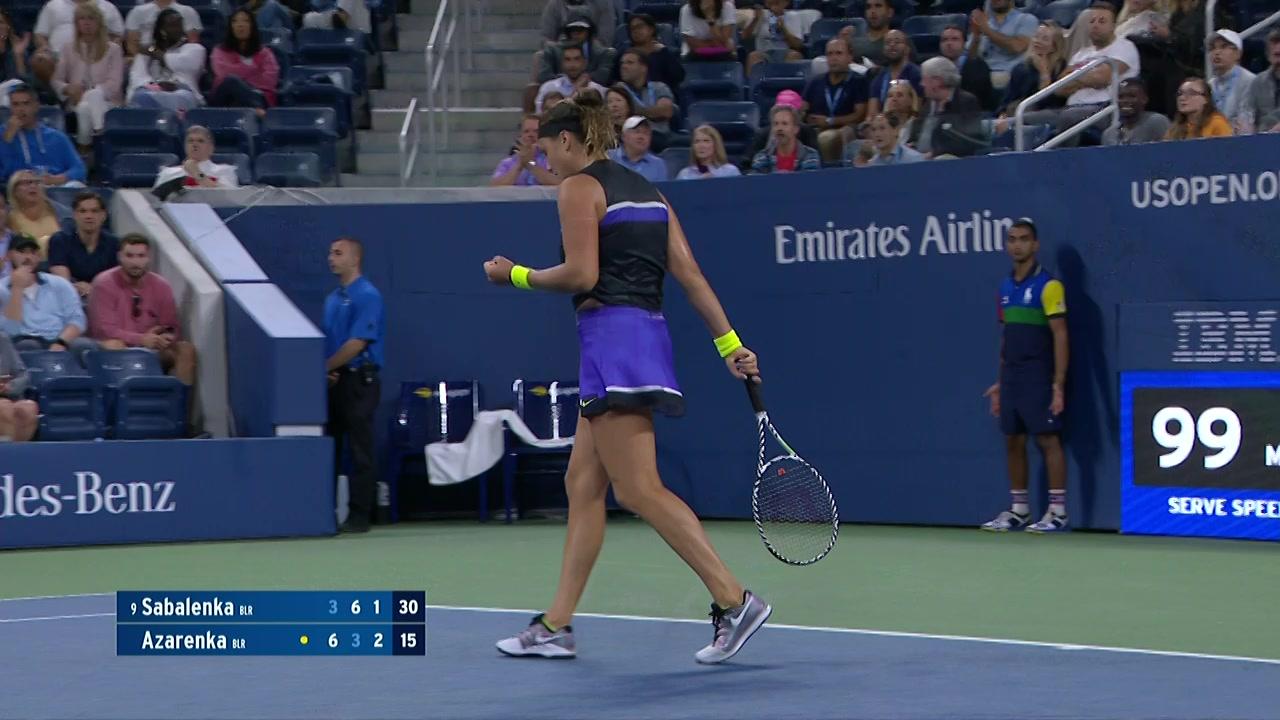 SlamTracker: Sabalenka wins the point with a forehand winner. - US Open ...