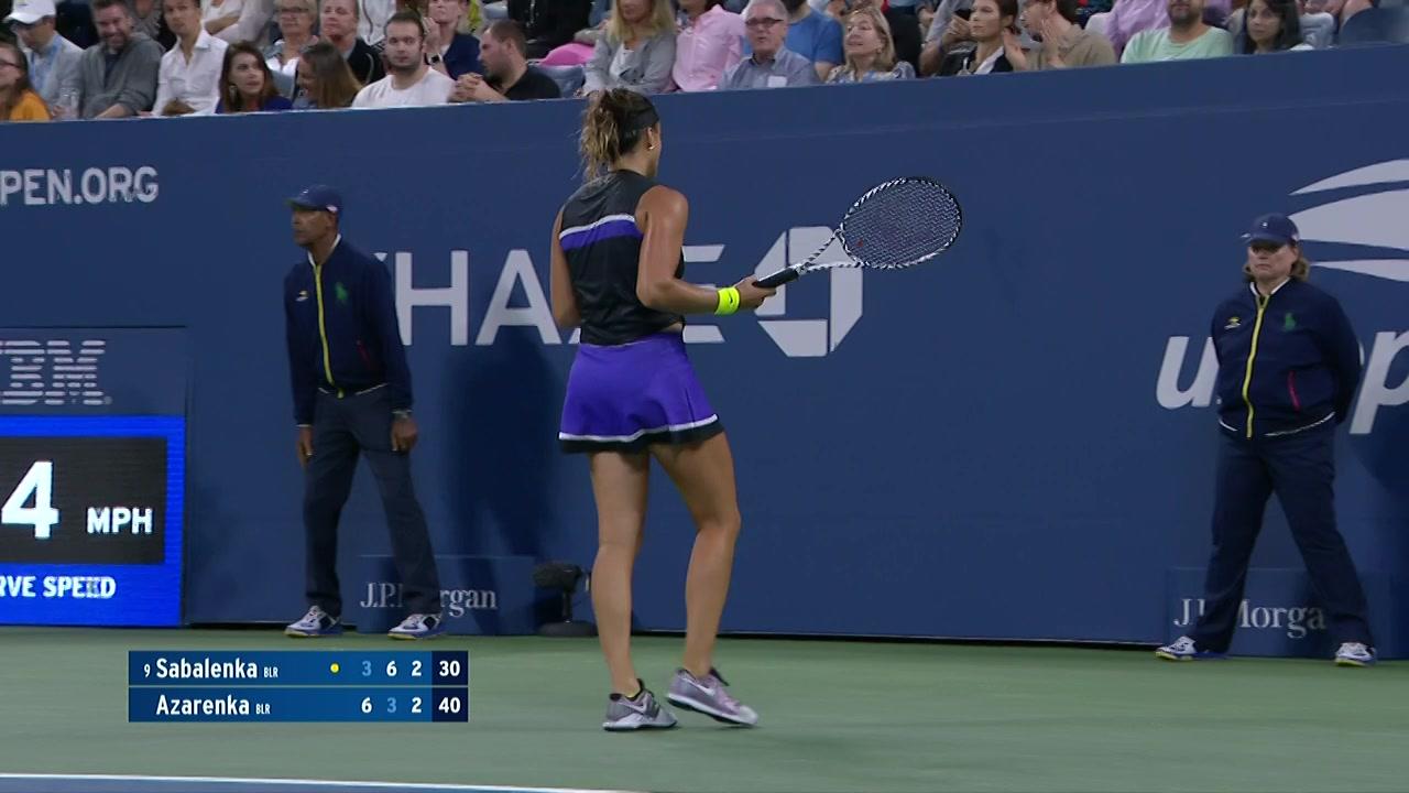 SlamTracker: Sabalenka wins the point with a forehand winner. - US Open ...
