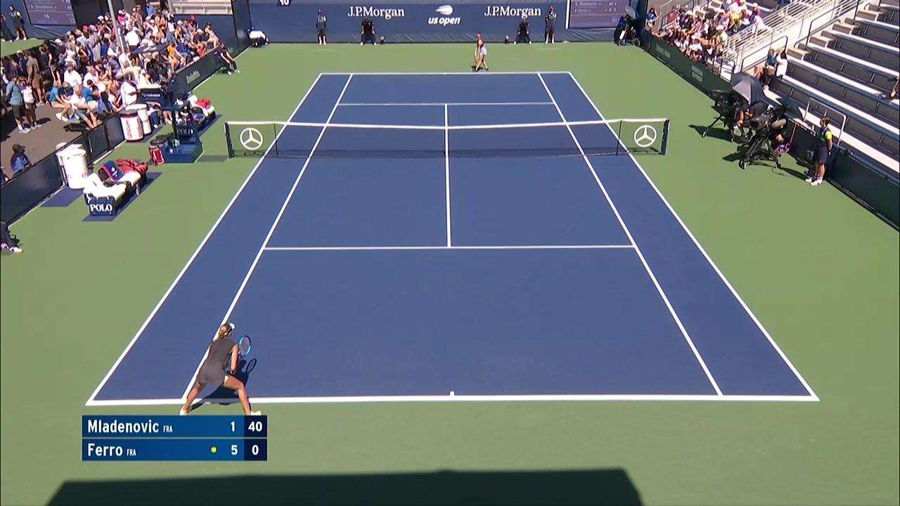 SlamTracker: Break Point; Mladenovic wins the point with a forehand ...