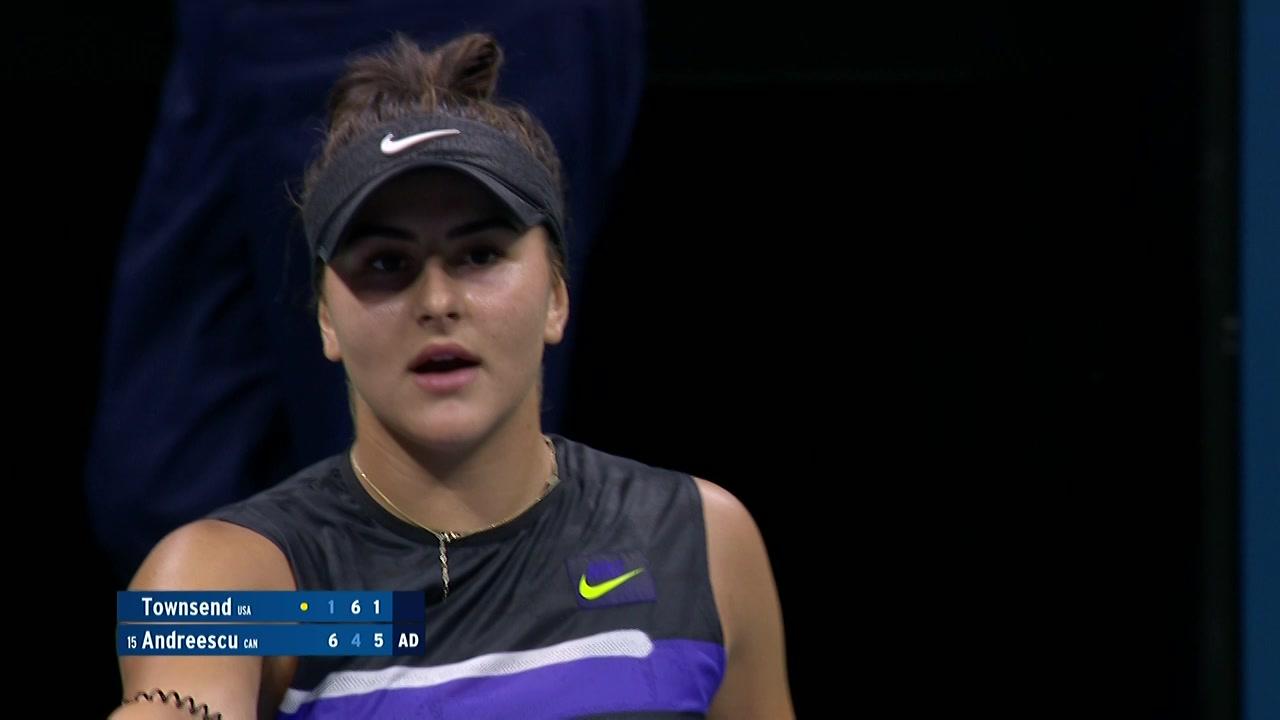 SlamTracker: Andreescu loses the point with a forehand unforced error ...