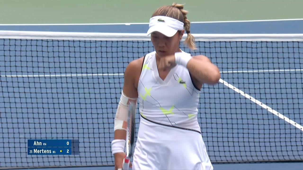 SlamTracker: Ahn wins the point with a forehand smash winner. - US Open ...