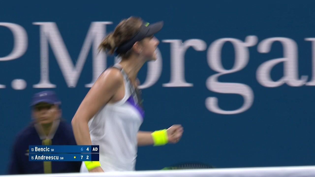 SlamTracker: Break Point; Andreescu loses the point with a forehand ...