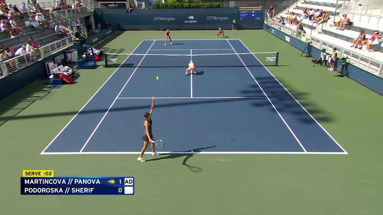 Panova/Martincova vs. Sherif/Podoroska Highlights | Round 1 - US Open Highlights & Features ...