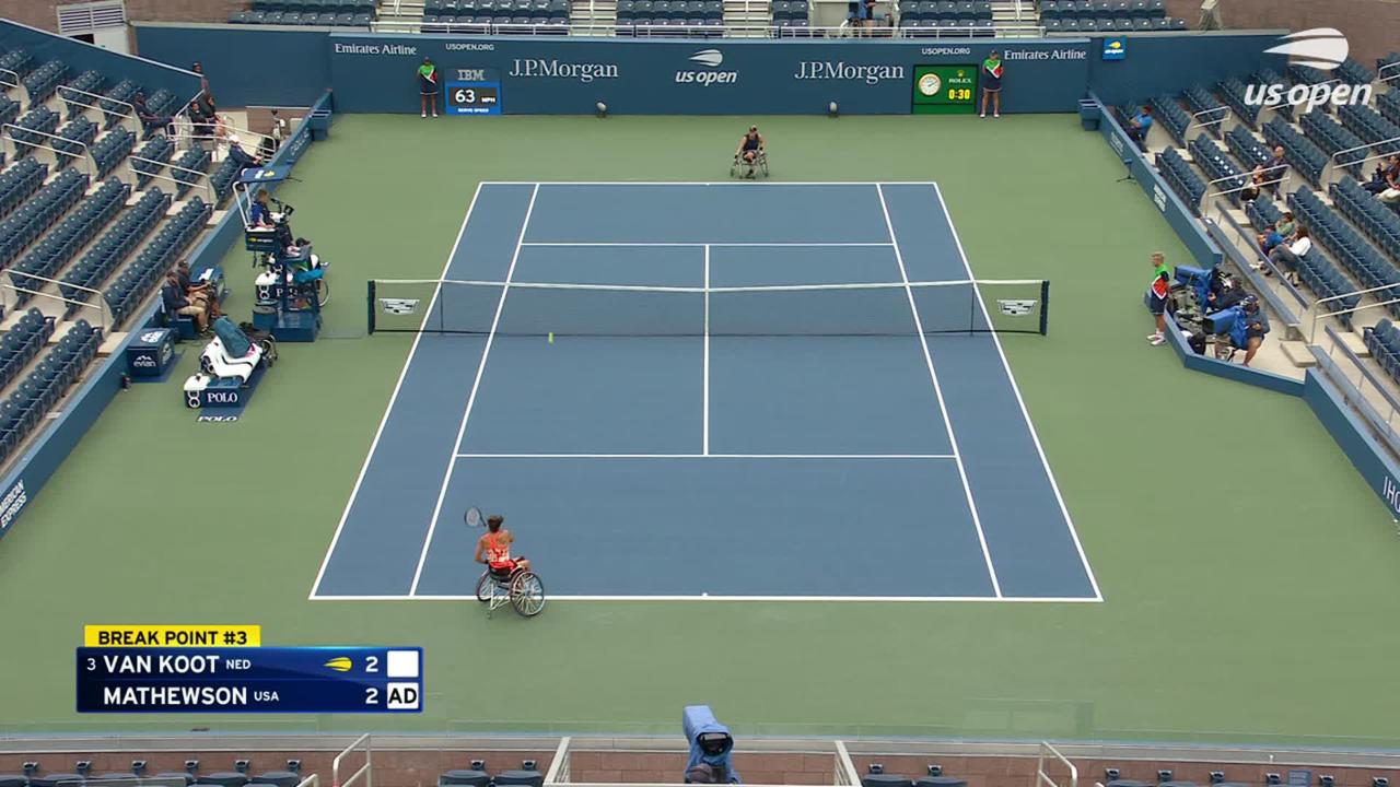 Aniek Van Koot vs. Dana Mathewson Highlights | Round 1 Wheelchair - US ...