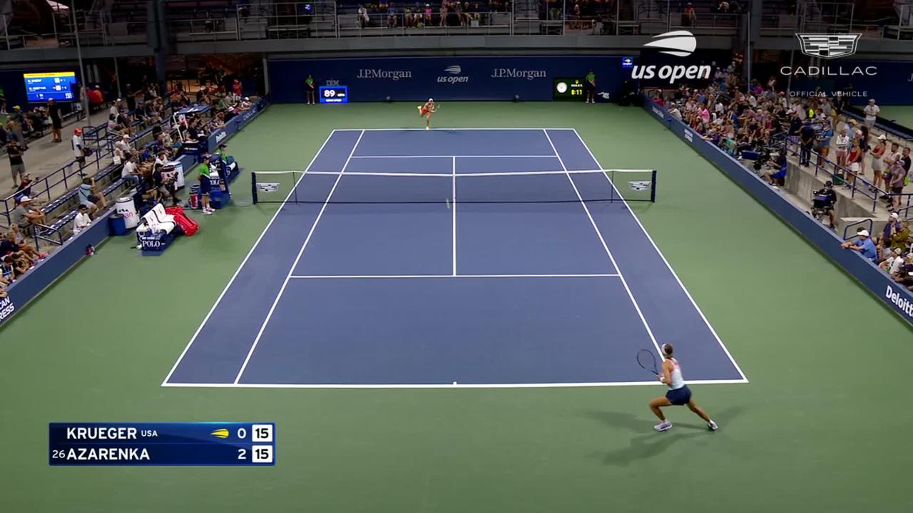 Ashyln Krueger vs Victoria Azarenka Highlights | Round 1 - US Open ...