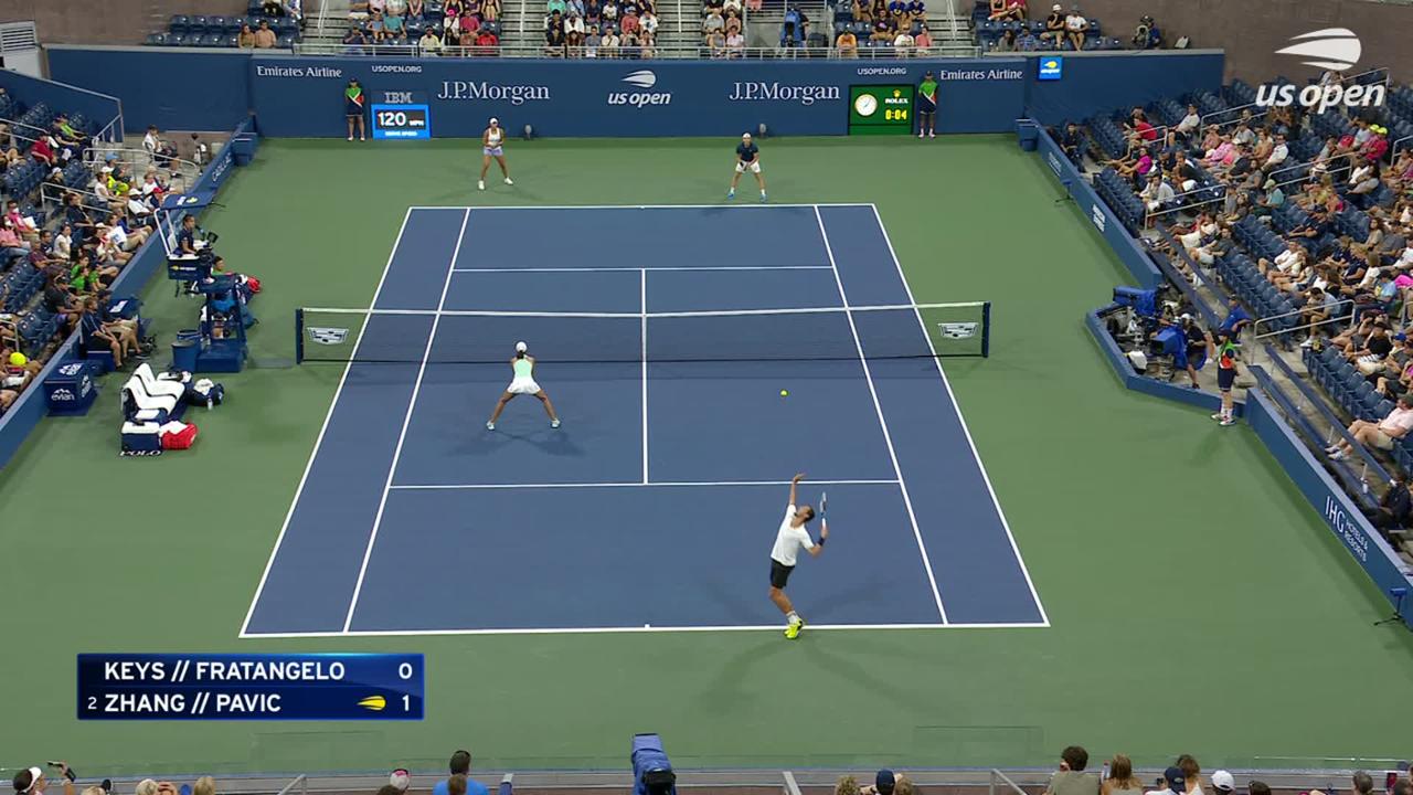 Keys/Fratangelo vs. Zhang/Pavic Highlights | Round 2 - US Open ...