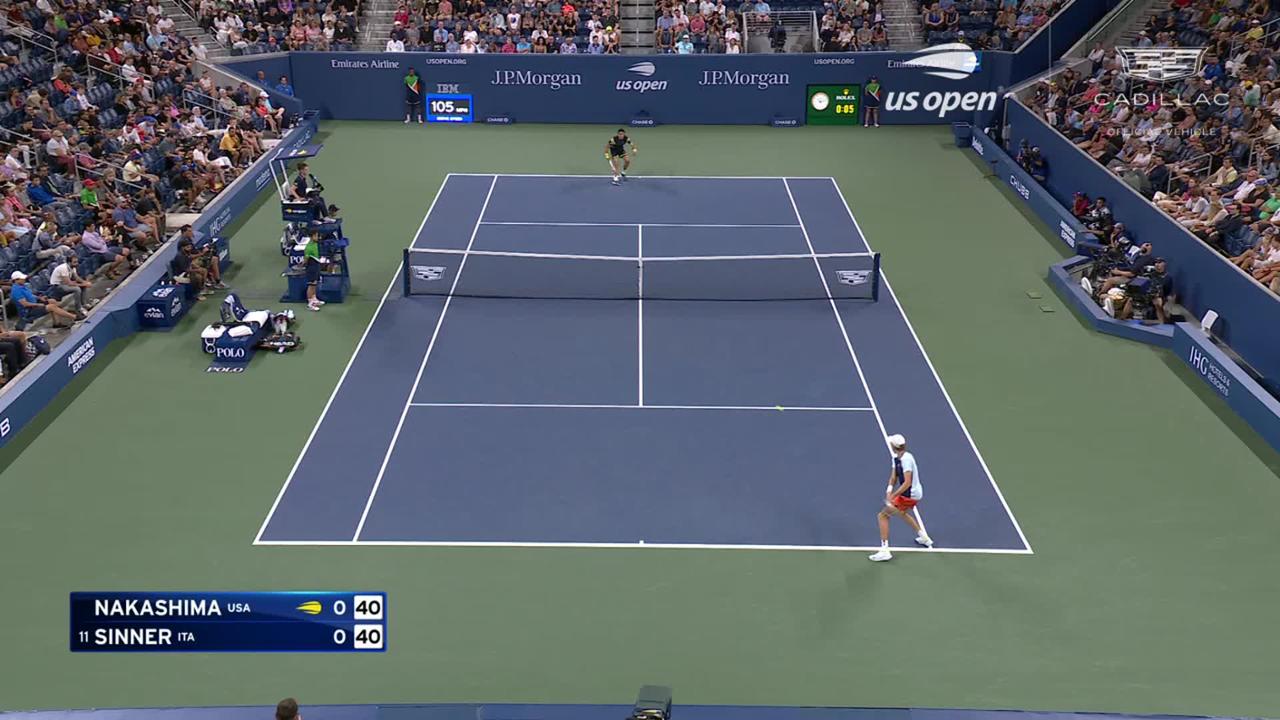 Brandon Nakashima vs. Jannik Sinner Highlights | Round 3, Set 1 - US ...