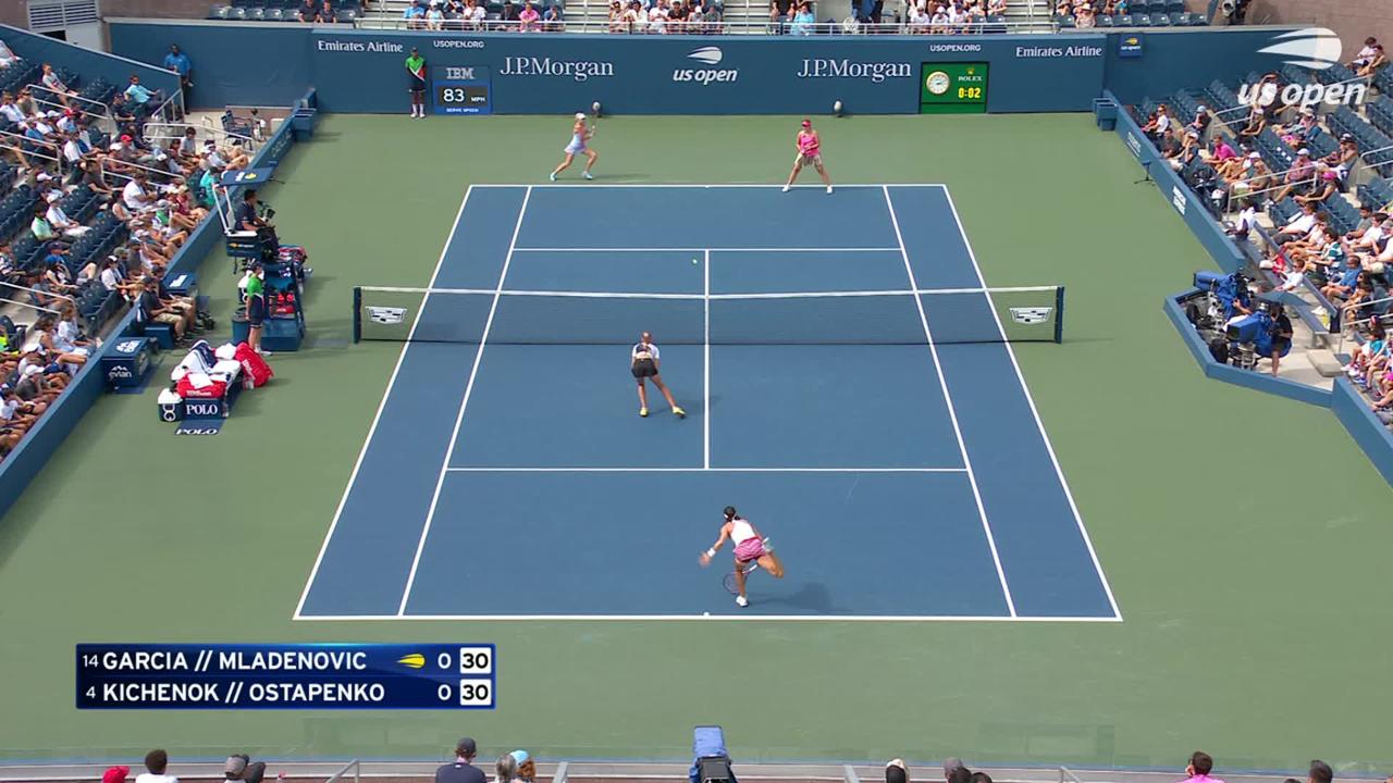 Garcia/Mladenovic vs. Kichenok/Ostapenko Highlights | Round 3, Set 1 ...