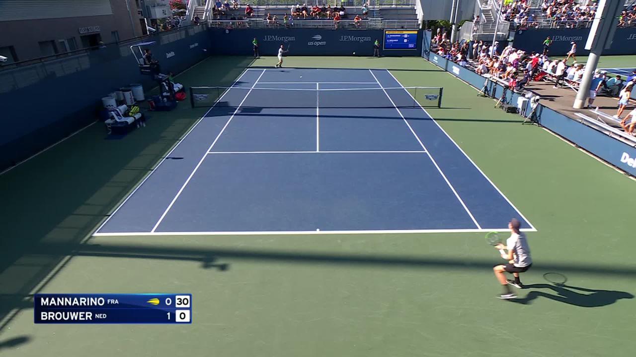 Adrian Mannarino vs. Gijs Brouwer Extended Highlights | Round 1 - US Open Highlights & Features ...