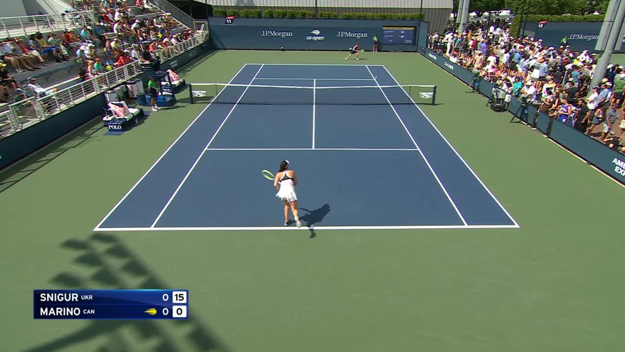 Daria Snigur vs. Rebecca Marino Extended Highlights | Round 2 - US Open ...