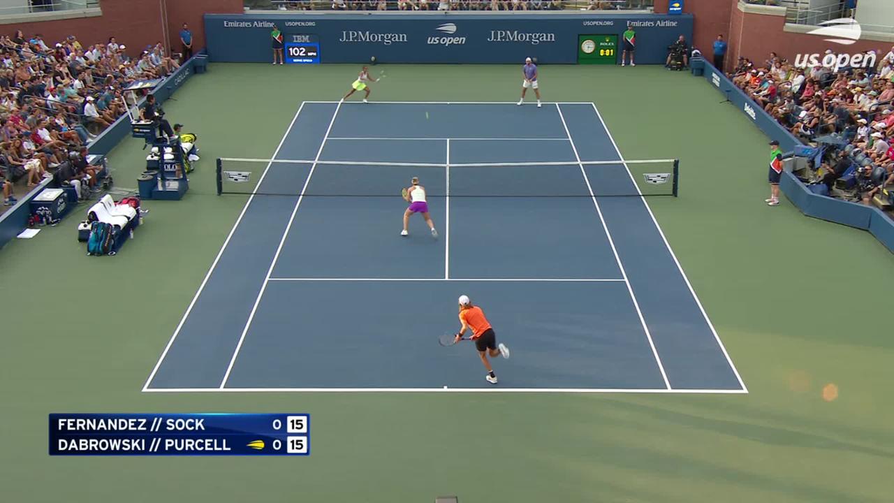 Sock/Fernandez vs. Purcell/Dabrowski Extended Highlights | Round 2 - US ...