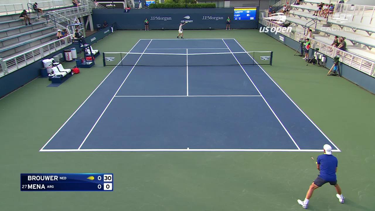 Gijs Brouwer vs. Facundo Mena Highlights | Round 2 Qualifying - US Open Highlights & Features ...