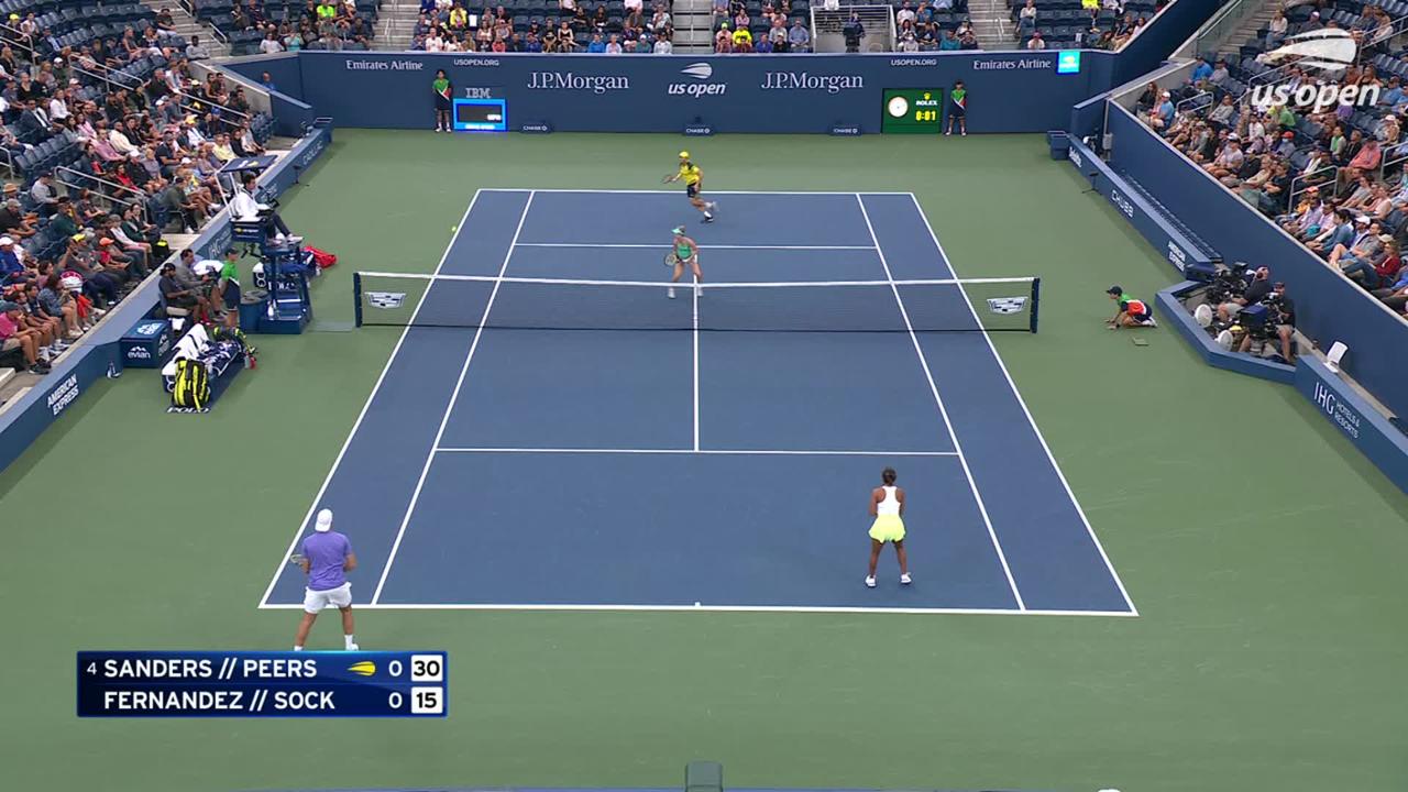Sanders/Peers vs. Fernandez/Sock Highlights | Quarterfinal, Set 1 - US ...