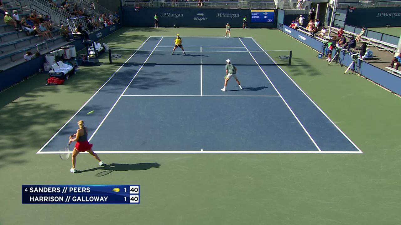 Peers/Sanders vs. Galloway/Harrison Highlights | Round 1 - US Open ...
