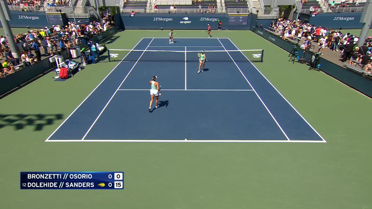 Bronzetti/Osorio vs. Sanders/Dolehide Highlights | Round 1 - US Open ...