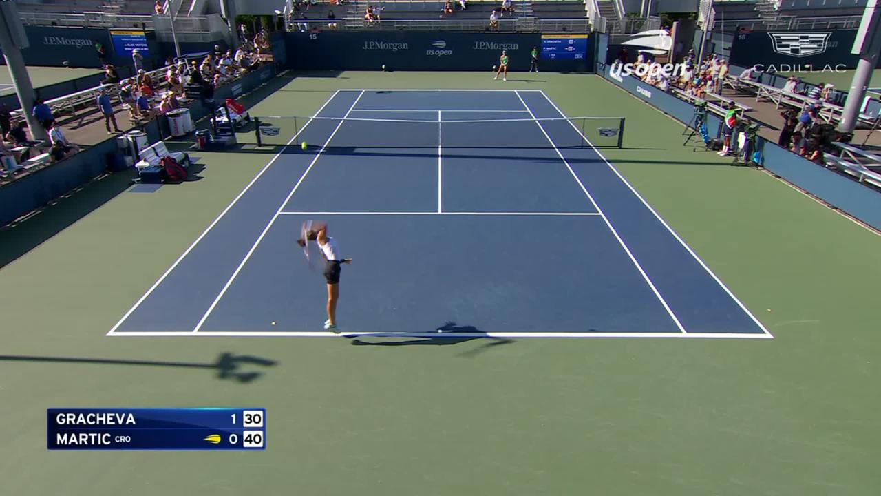 Varvara Gracheva vs. Petra Martic Highlights | Round 1 - US Open Highlights & Features ...