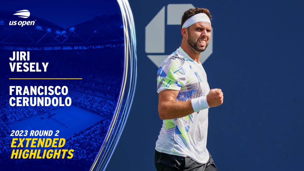 Vesley vs. Cerundolo Extended Highlights | Round 2 - US Open Highlights ...