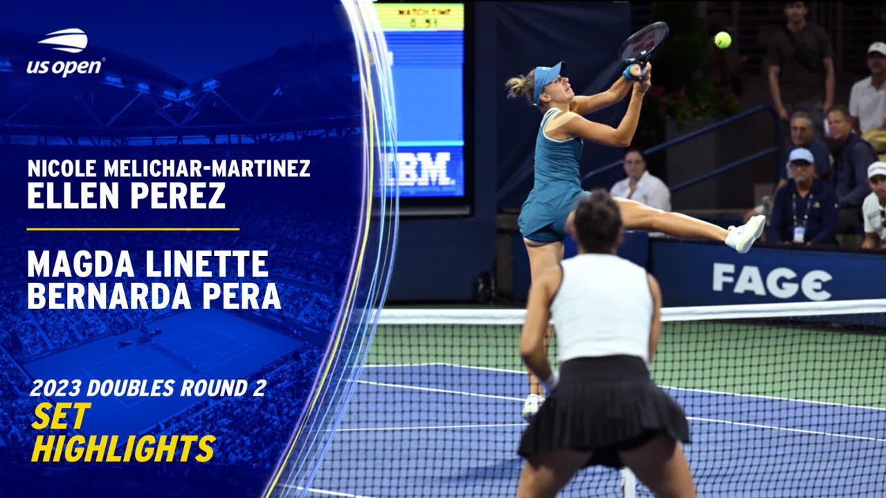 Melichar Martinez/Perez vs. Linette/Pera Highlights | Round 2, Set 1 ...