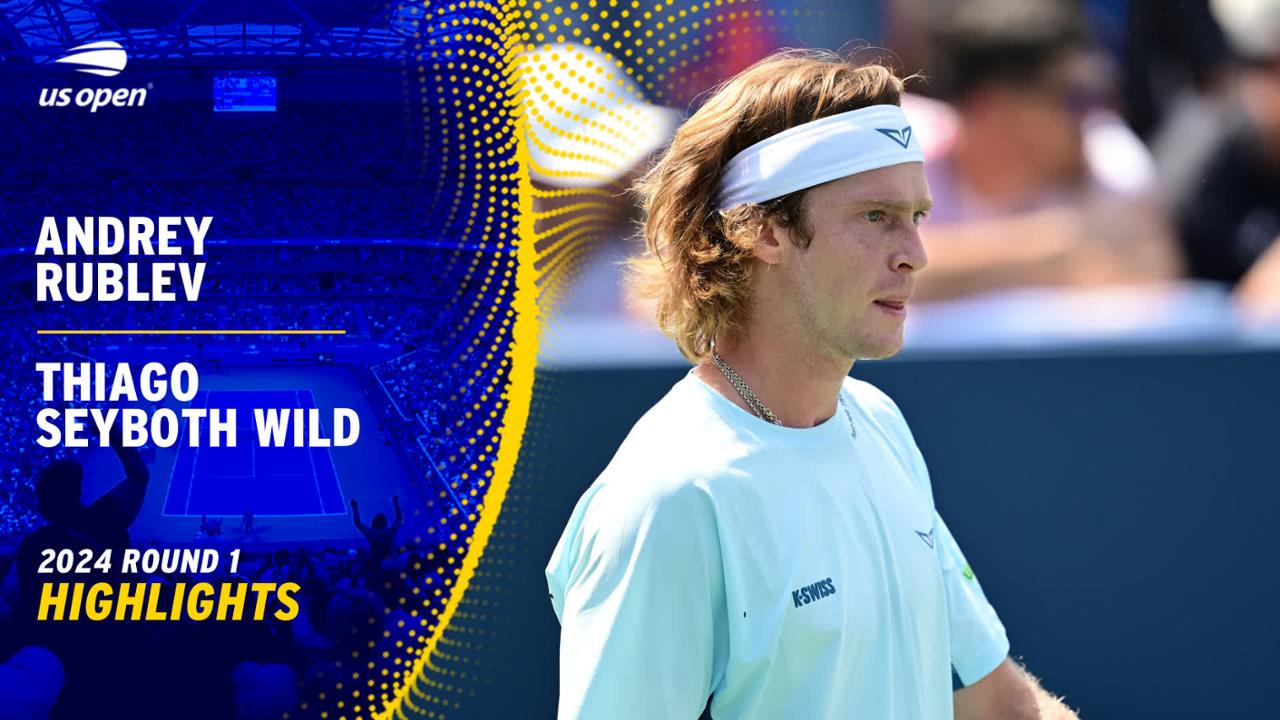 Andrey Rublev battles past Thiago Seyboth Wild at the 2024 US Open - Official Site of the 2024 ...