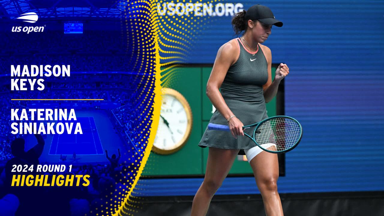 Recovering Madison Keys beats Katerina Siniakova in Round 1 of 2024 US ...
