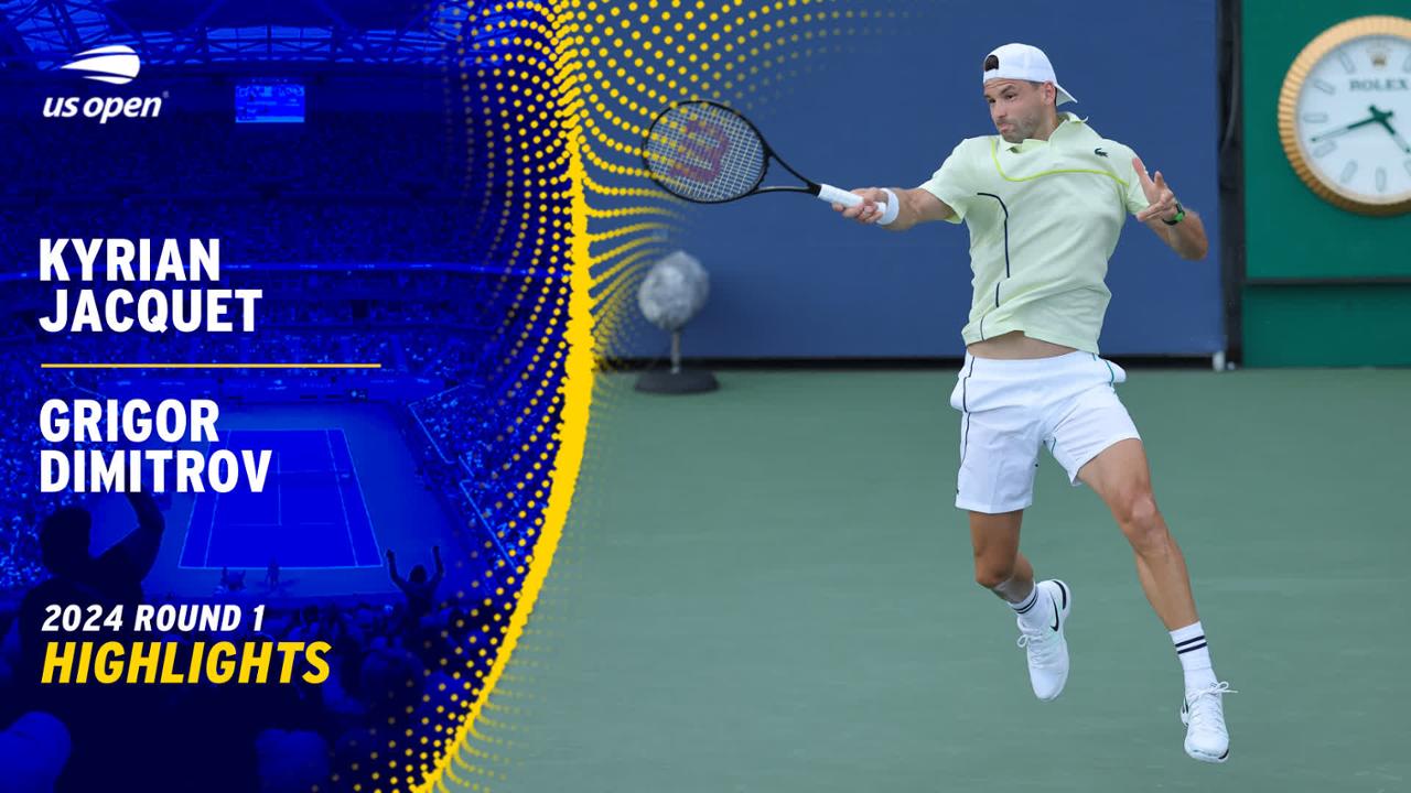 Grigor Dimitrov rolls to victory over Kyrian Jacquet at the 2024 US ...