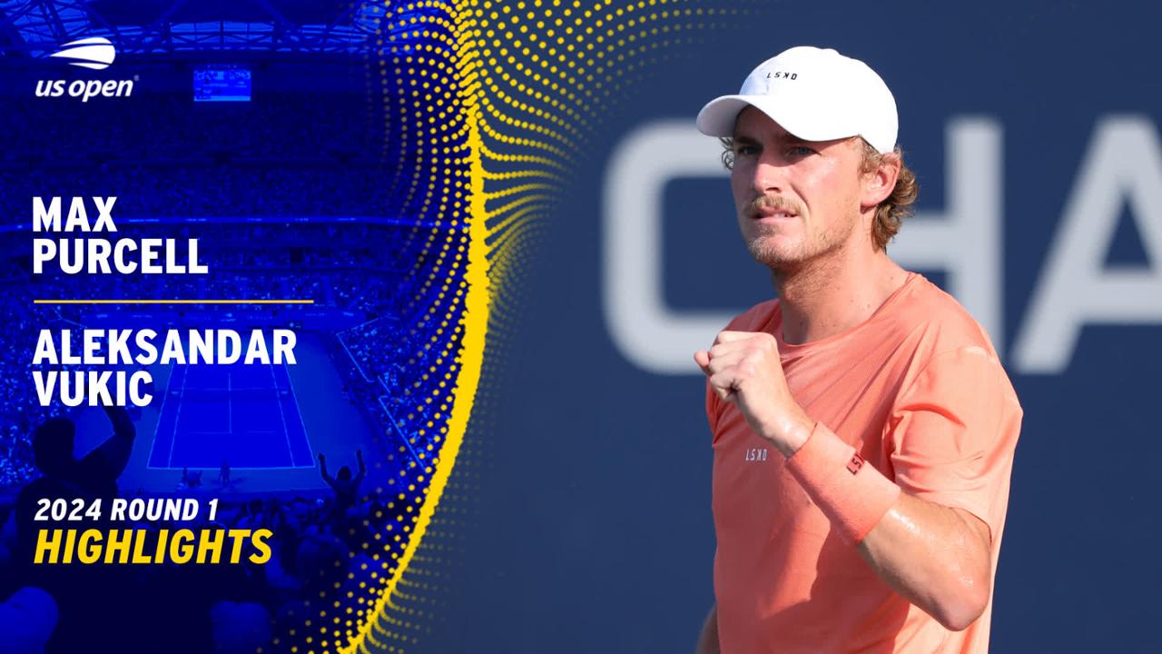 Purcell vs. Vukic Highlights | Round 1 - US Open Highlights & Features ...