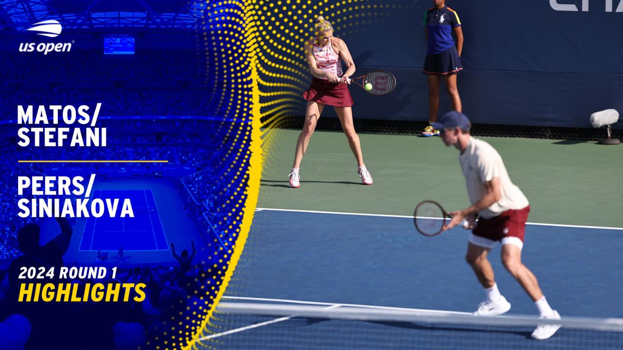 Stefani/Matos vs. Siniakova/Peers Highlights | Round 1 - US Open ...