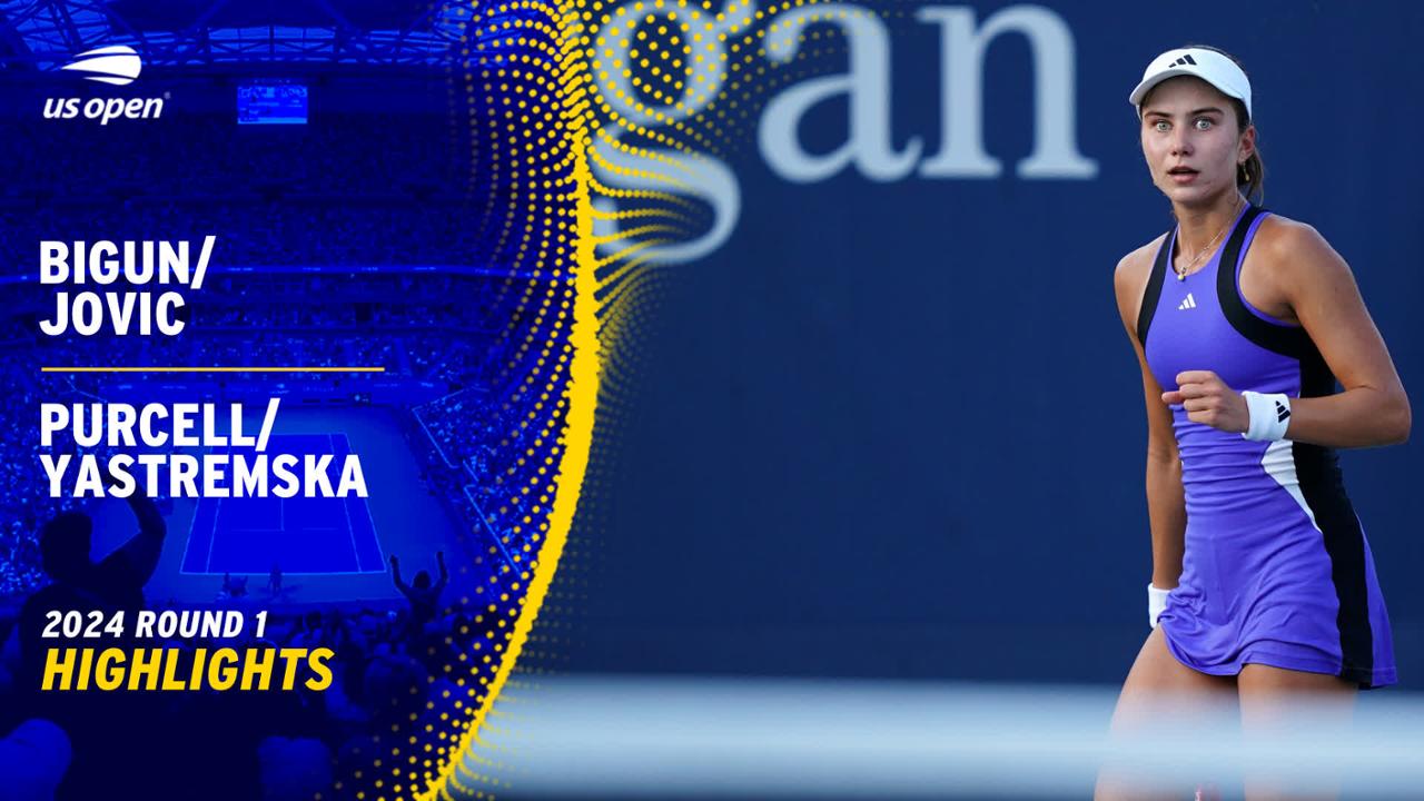 Jovic/Bigun vs. Yastremska/Purcell Highlights | Round 1 - US Open ...