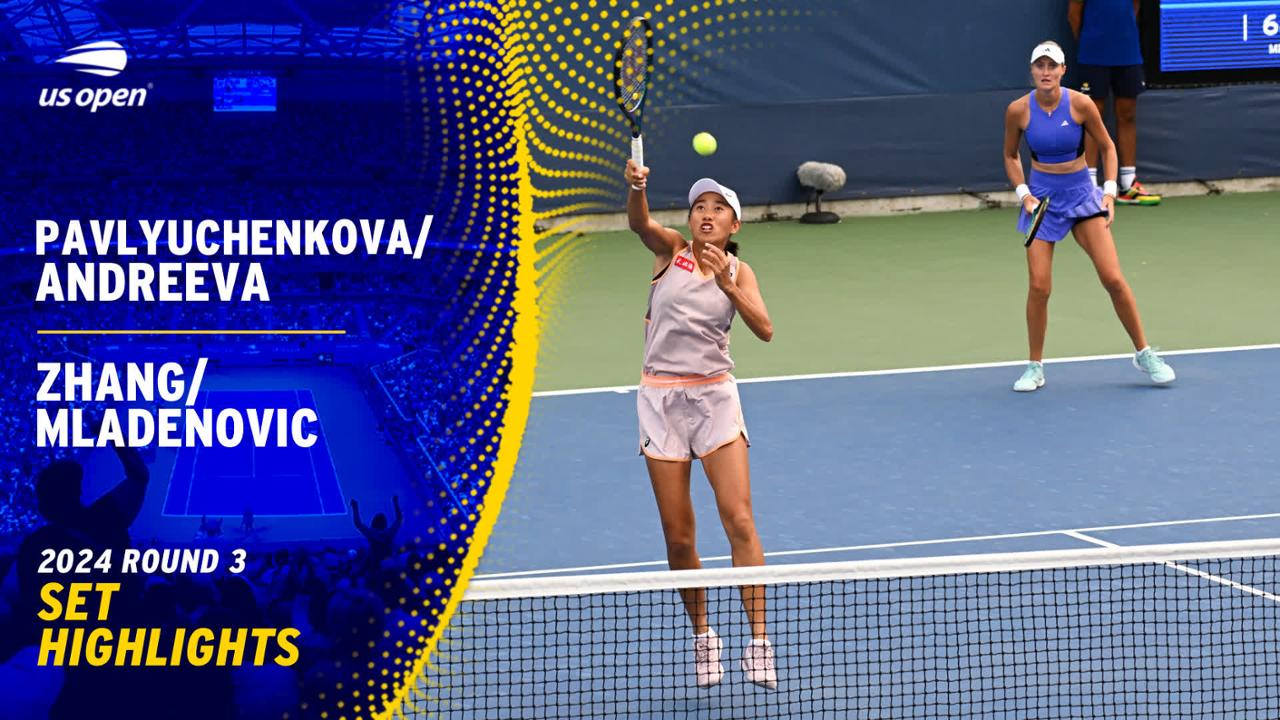 Pavlyuchenkova/Andreeva vs. Zhang/Mladenovic Highlights | Round 3, Set ...