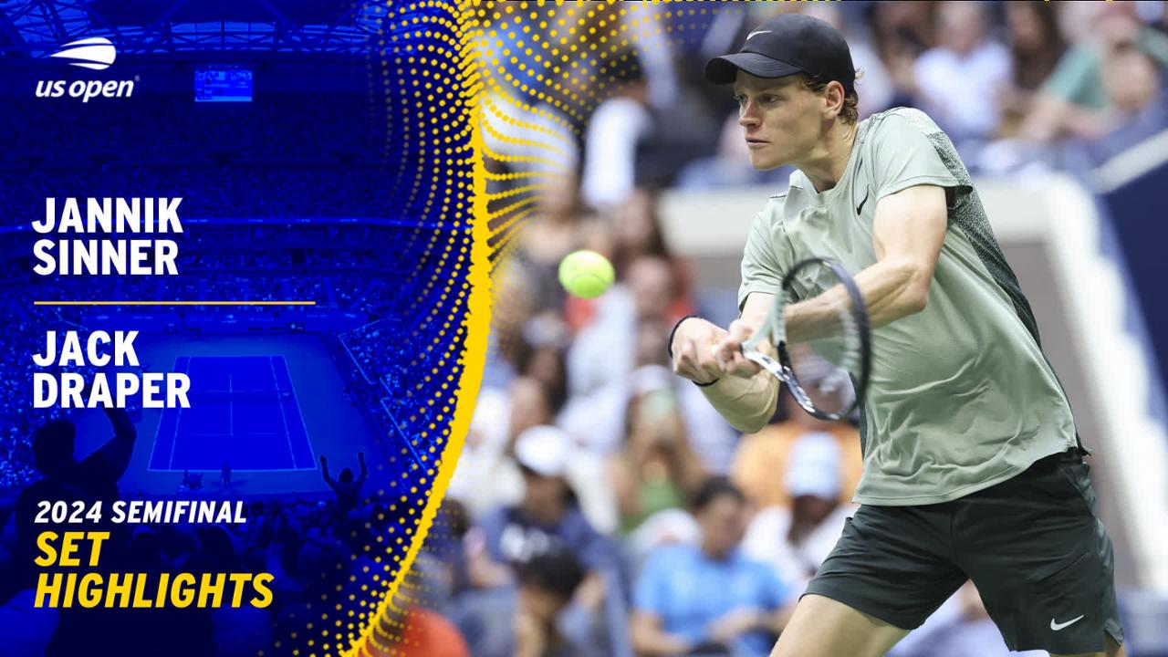 Sinner vs. Draper Highlights | Semifinal, Set 3 - US Open Highlights ...